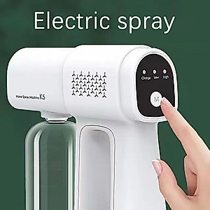 Electrostatic Sprayer, Barber Alcohol Spray Gun, Multipurpose Portable Rechargeable Handheld Pump Sprayer with Blue Light, Sanitizer Spray for Touchless Sanitization