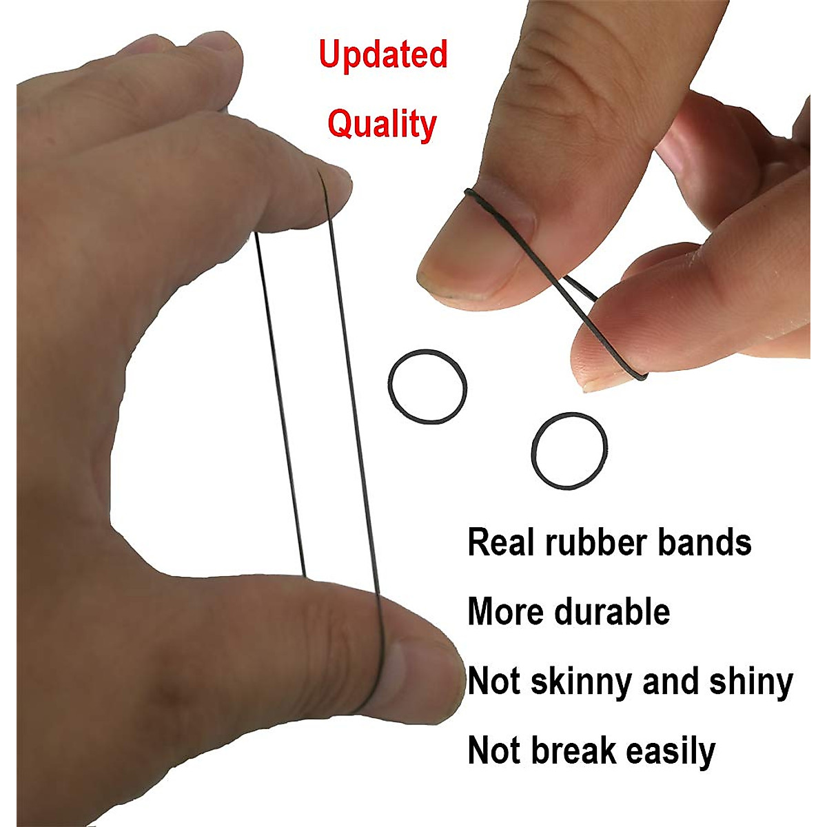 Mini Rubber Bands, Soft Elastic Bands, Premium Small Tiny Black Rubber Bands for Kids Hair, Braids Hair, Wedding Hairstyle (1000 Pieces, Black)