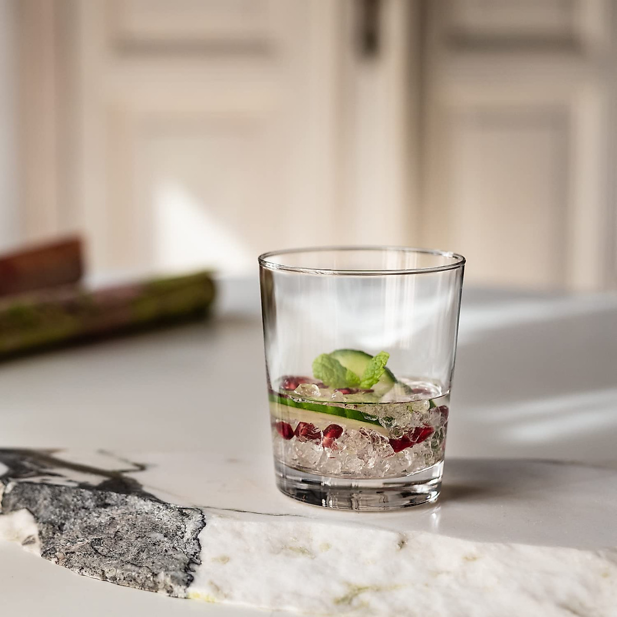 Krosno Drink Water Juice Drinking Glasses | Set of 6 | 8.5 oz | Pure Collection | Perfect for Home Restaurants and Parties | Dishwasher Safe | Gift Idea | Made in Europe