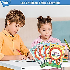 Hokeep Magic Practice Copybook For Kids Handwriting Practice Drawing Book Calligraphy Pens Set For Education Supplies Preschool Workbooks Age 3-5 (Extra Large)