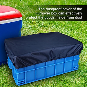 acime Deck Box Waterproof, Outdoor Deck Box, Protective Box Covers Convenient Waterproof Dustproof, Storage Basket with Elastic Rope Garage Supplies for Homes Kitchens Garages Decks
