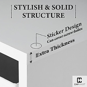 CAPHAUS Sturdy Room 13-Inch Cube Storage Organizer Shelf, with Extra Thick Exterior Edge, Open Storage Shelf Divider, Bookcase, 8-Cube, White