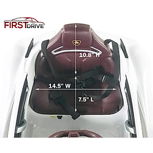 First Drive Lambo Concept 12v Car for Kids to Drive for Boys/Girls - Dual Motor Electric Power Ride on Car with Remote, MP3, Aux Cord, Led Headlights, and Premium Wheel (White)