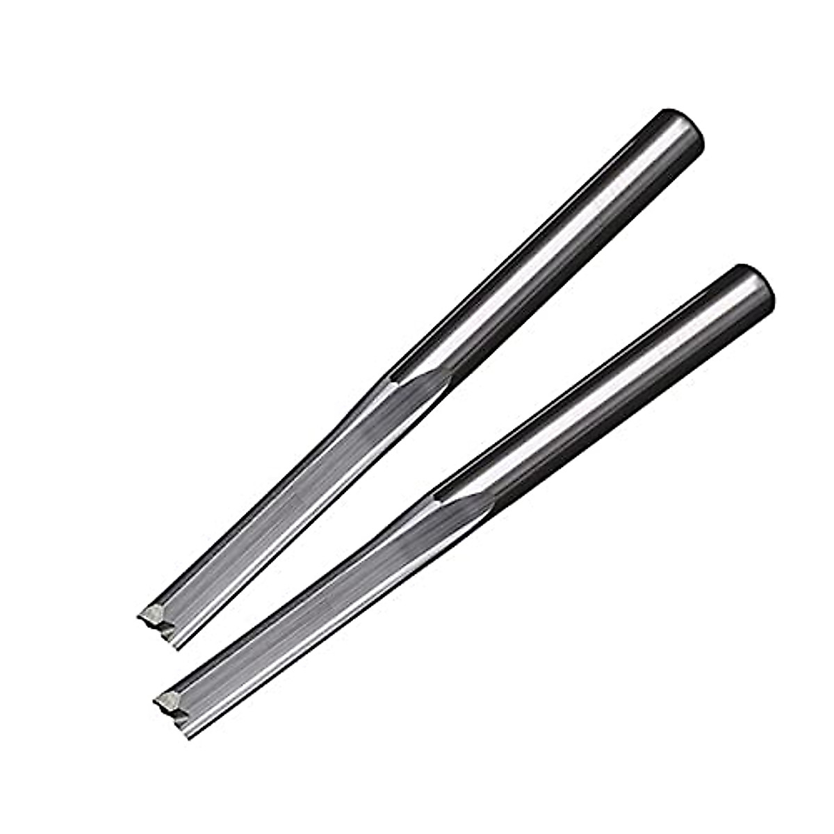 Yakamoz 10Pcs 1/8-Inch Shank Long Straight Router Bits CNC End Mill Bit Set with 1" Cutting Length Flush Trim Router Wood Cutter Woodworking Milling Tool