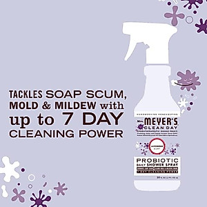 MRS. MEYER'S CLEAN DAY's Probiotic Daily Shower Spray Cleaner, Made With Essential Oils And Other Thoughtfully Chosen Ingredients, Lavender, 16 oz.