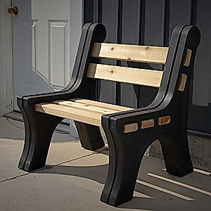 RTS Companies Inc 570100200F8081 Millennial Bench Ends, (Wood & Screws Sold Separately), Black