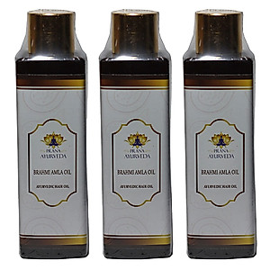 BRAHMI AMLA HAIR OIL (200ml) - Ayurvedic Hair Oil To Support Natural Thickness, Color, And Shine (Pack of 3 bottles)