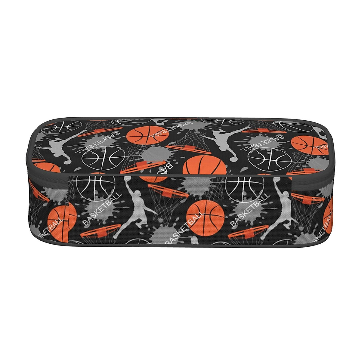 Basketball Fun Sport Ball Pencil Case Big Capacity Storage Pencil Pouch Stationery Bags With Zipper Portable Pen Holder Box Organizer For Boys Girls Teens Student College School Office Supplies