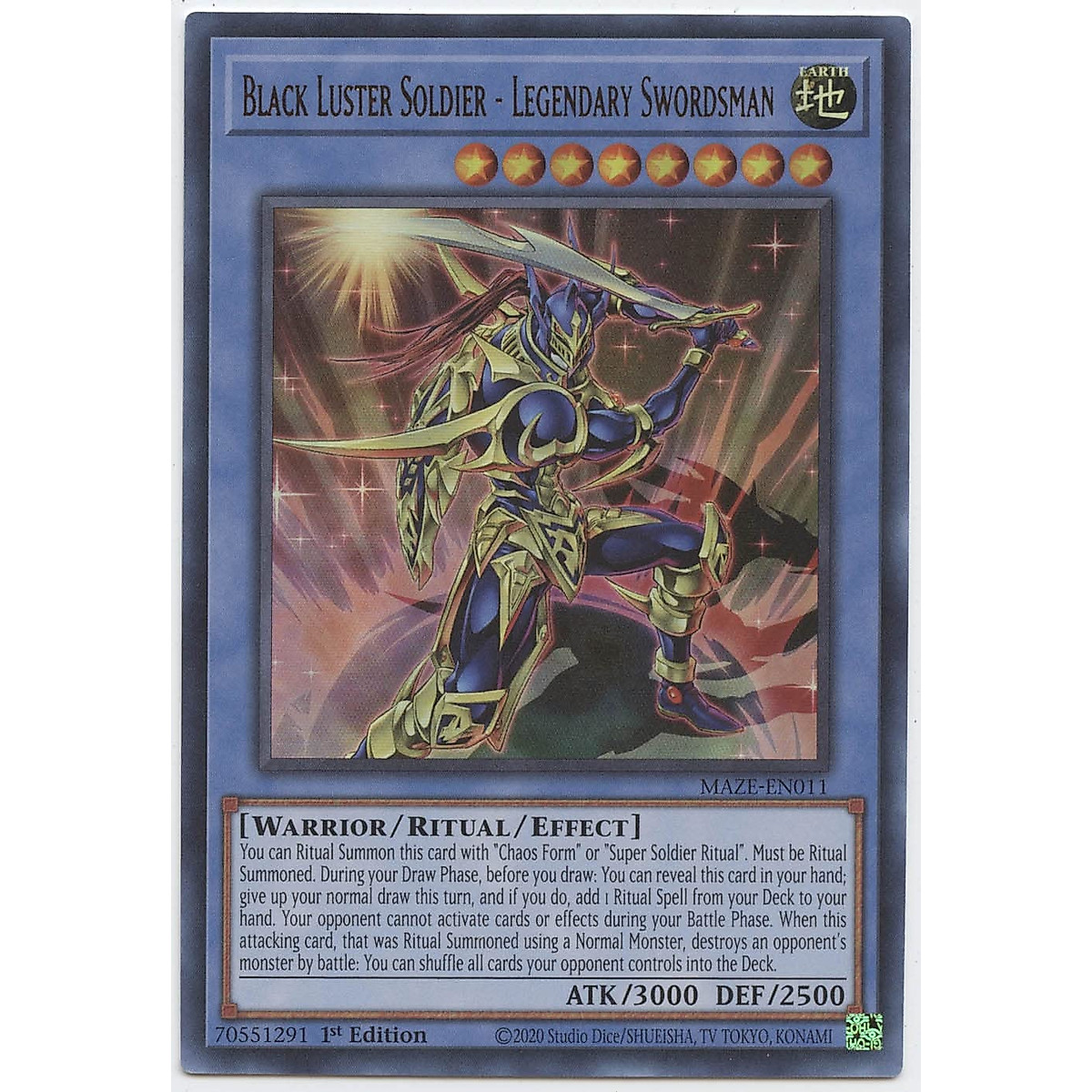 Black Luster Soldier - Legendary Swordsman - MAZE-EN011 - Ultra Rare - 1st Edition