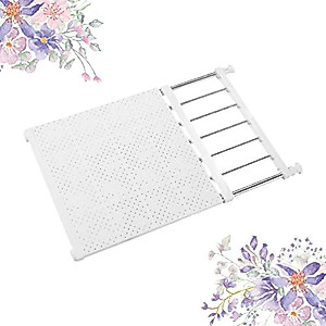 PATKAW Closet Shelf 1 Set Expandable Shelf Divider Separator Closet Tension Shelf Wardrobe Separator Racks for Closet, Wardrobe, Kitchen, Bookcase (3-90cm) Adjustable Locker Shelf