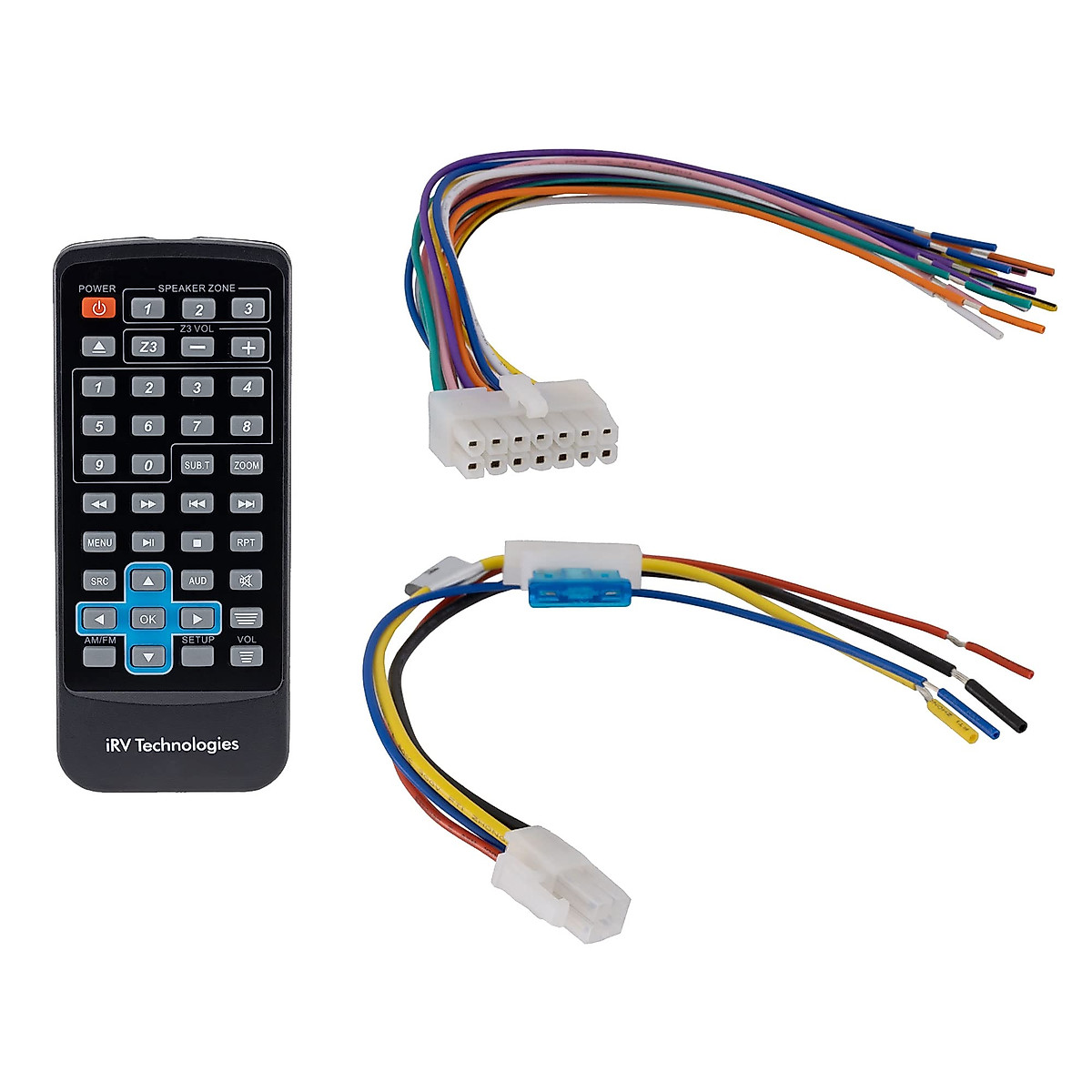 Car Stereo with Bluetooth,IRV Technology iRV63 Independent Zone 3 Wireless RV Radio,Supports HDMI ARC,APP,Digital Surround Sound,A&FM,DVD,MP4,CEC,NFC,Clock,3 Zones Wall Mount Car Audio Receiver