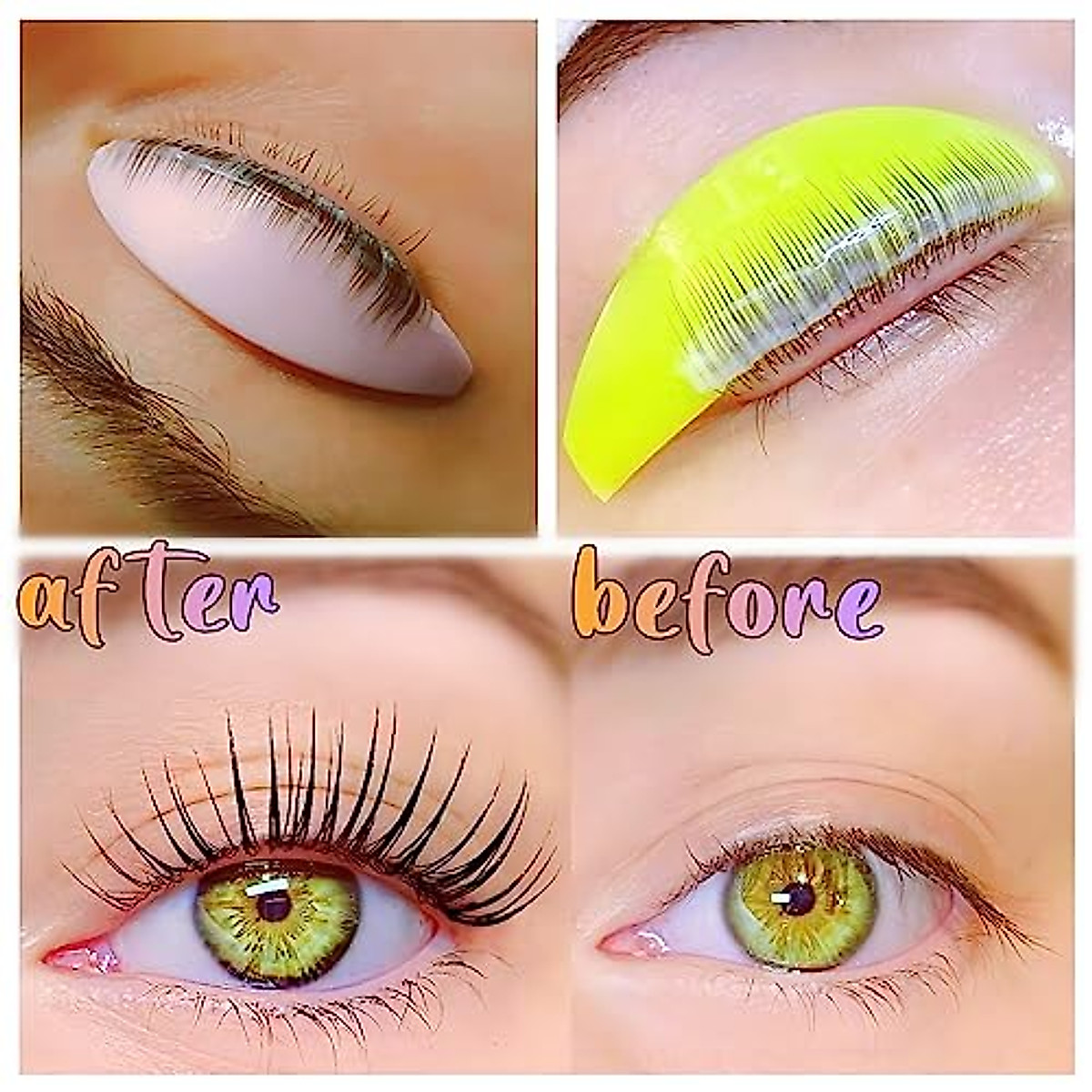 Lami Lash Lift Pad LM Curl Soft 6 Size Lifting Shield Eyelash Perming Rod Glue Free On Eyelid Neon Lamination Roller Easier Perm Rods Include Ribbon Cover Silicone Eye Patch Y Brush Lash Lift Tool