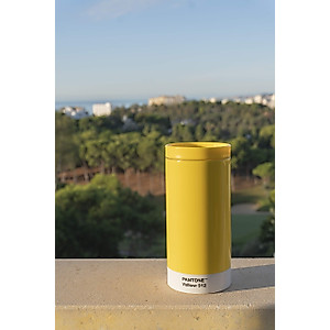Pantone Travel Mug, Stainless Steel, ABS, Yellow 012, 7.5 x 7.5 x 16.4 cm