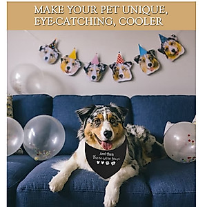 JXGZSO 1 Piece Baby Announcement Dog Bandana and Then There Were Four/Five Dog Bandana New Baby Gift Pregnancy Gift (Were Four black)