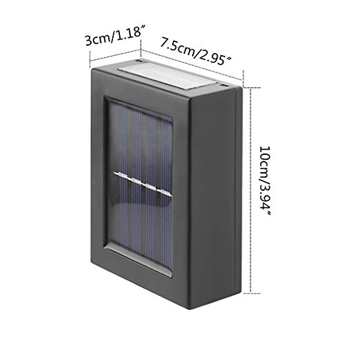 Vxkbiixxcs-o Garden Light, Square Solar Power Garden Light Patio Waterproof Wall Fence Lamp Home Decoration White