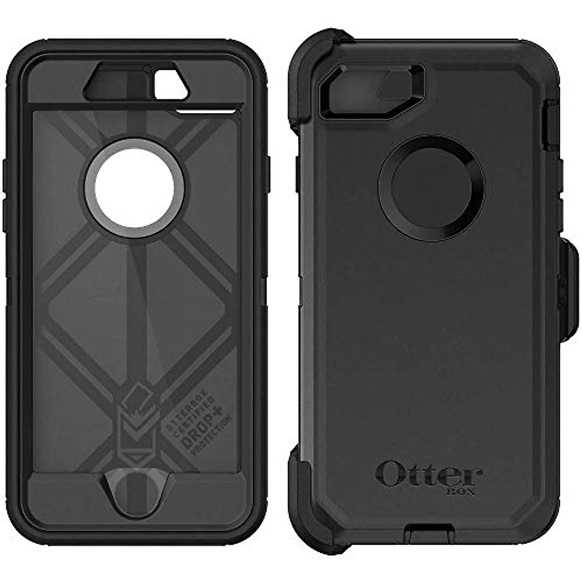 OtterBox DEFENDER SERIES Case for iPhone SE (2nd Gen - 2020) & iPhone 8/7 (NOT PLUS) - Retail Packaging - BLACK