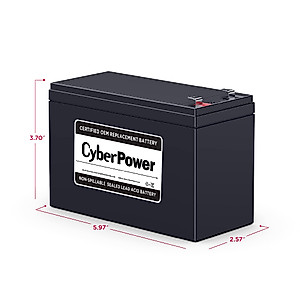 CyberPower RB1290 UPS Replacement Battery Cartridge, Maintenance-Free, User Installable, 12V/9Ah