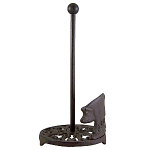Cast Iron Pig Paper Towel Holder 13 Inch