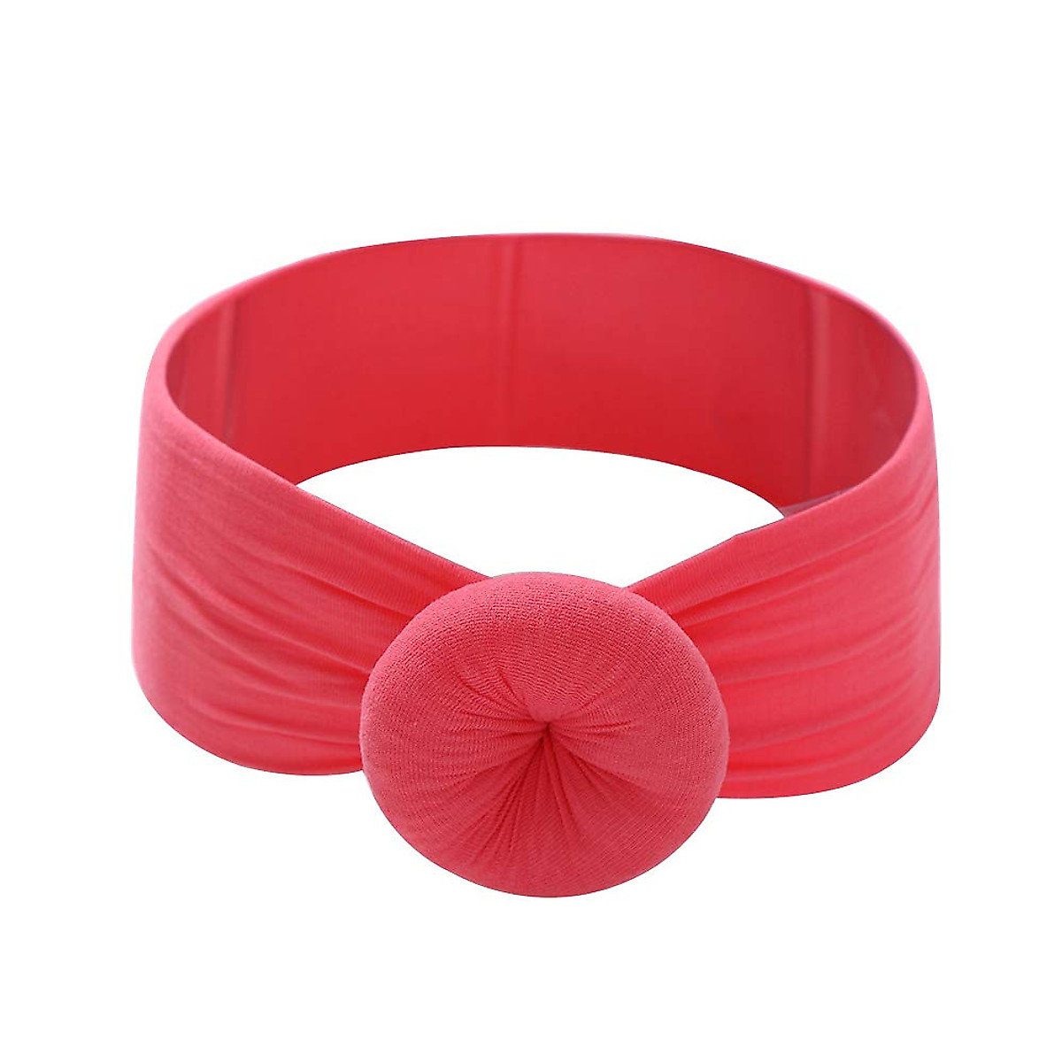 Qandsweet Baby Headbands Circle Bows Knotted Soft Silk Nylon Headwraps For Newborn Infant Toddlers Girl Kids