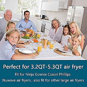 Air Fryer Accessories,7inch Air Fryer Accessories,fit for 3.2QT-5.8QT Ninja Gowise Cosori Phillips Nuwave Air Fryers and more,Nonstick Coating, Dishwasher Safe,with Cookbook,Set of 17