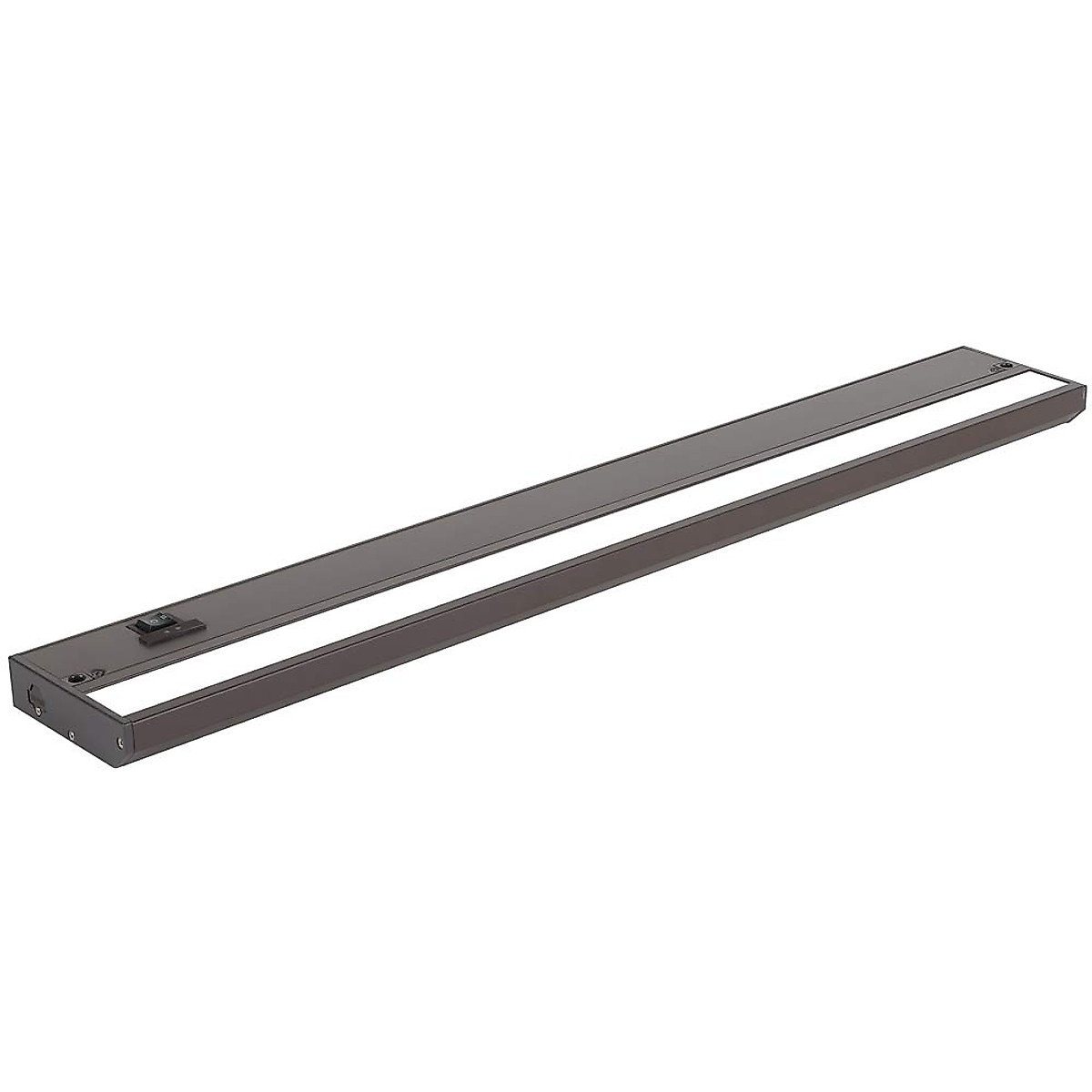 NSL LED Under Cabinet Lighting Dimmable Hardwired or Plugged-in Installation - 3 Color Temperature Slide Switch - Warm White (2700K), Soft White (3000K), Cool White (4000K) - 24Inch Bronze Finish