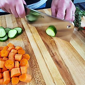 Ergo Chef Prodigy Series 7-Inch Meat Cleaver Chopper Butcher Knife - Heavy Duty Thick Blade, High Carbon Stainless Steel, Ergonomic non-slip Comfort Grip Handle