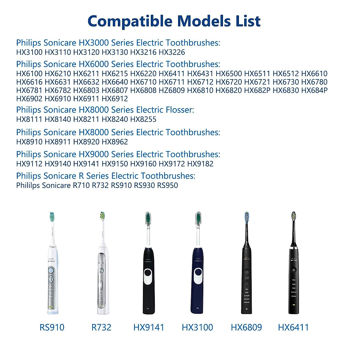 BXIZXD Electric Toothbrush Charger Replacement HX6100 Charging Base for Philips Sonicare Toothbrush Electric Flosser, Philips Sonicare HX3000/HX6000/HX8000/HX9000 Series - 3.3FT