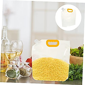 Cabilock 20 Pcs Transparent Grain Bag Nuts Storage Bags Kitchen Canisters Grain Nozzle Bags Reusable Snack Bags Reusable Produce Bags Clear Organizer Bags Nuts Bags Tea Bag Handle Food