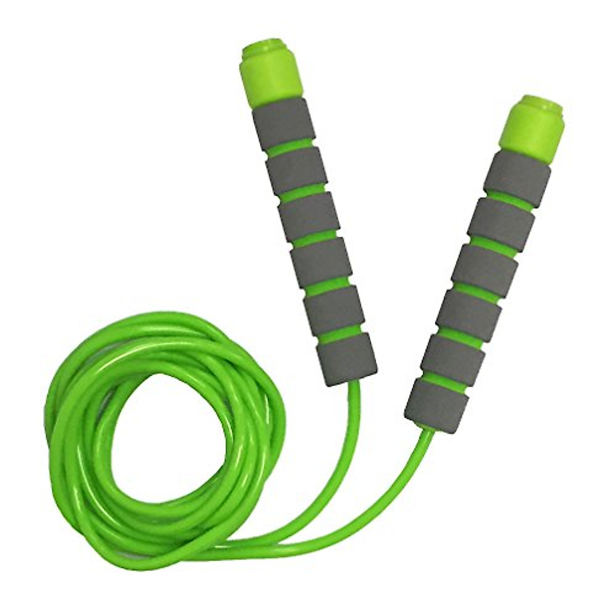 Jump Rope for Kids - Adjustable Soft Skipping Rope with Skin-Friendly Foam Handles for Kids, Boys, Girls, Children - Outdoor Fun Activity, Great Party Favor, Exercise Activity & Fitness - Pink & Green