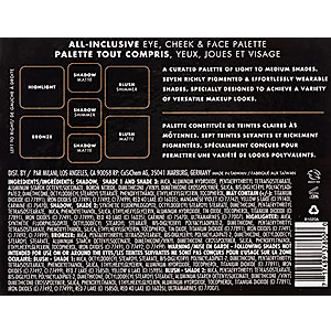 Milani All Inclusive Eye, Cheek & Face Palette, Light to Medium