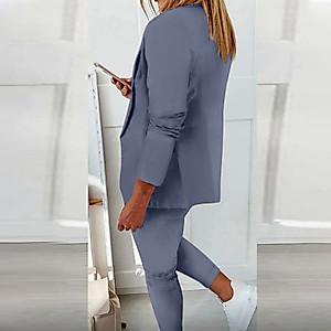Pants Suits for Women Dressy Business Casual Outfits Blazer Sets Pant Suits 2 Piece Set Work Outfits Office Clothing
