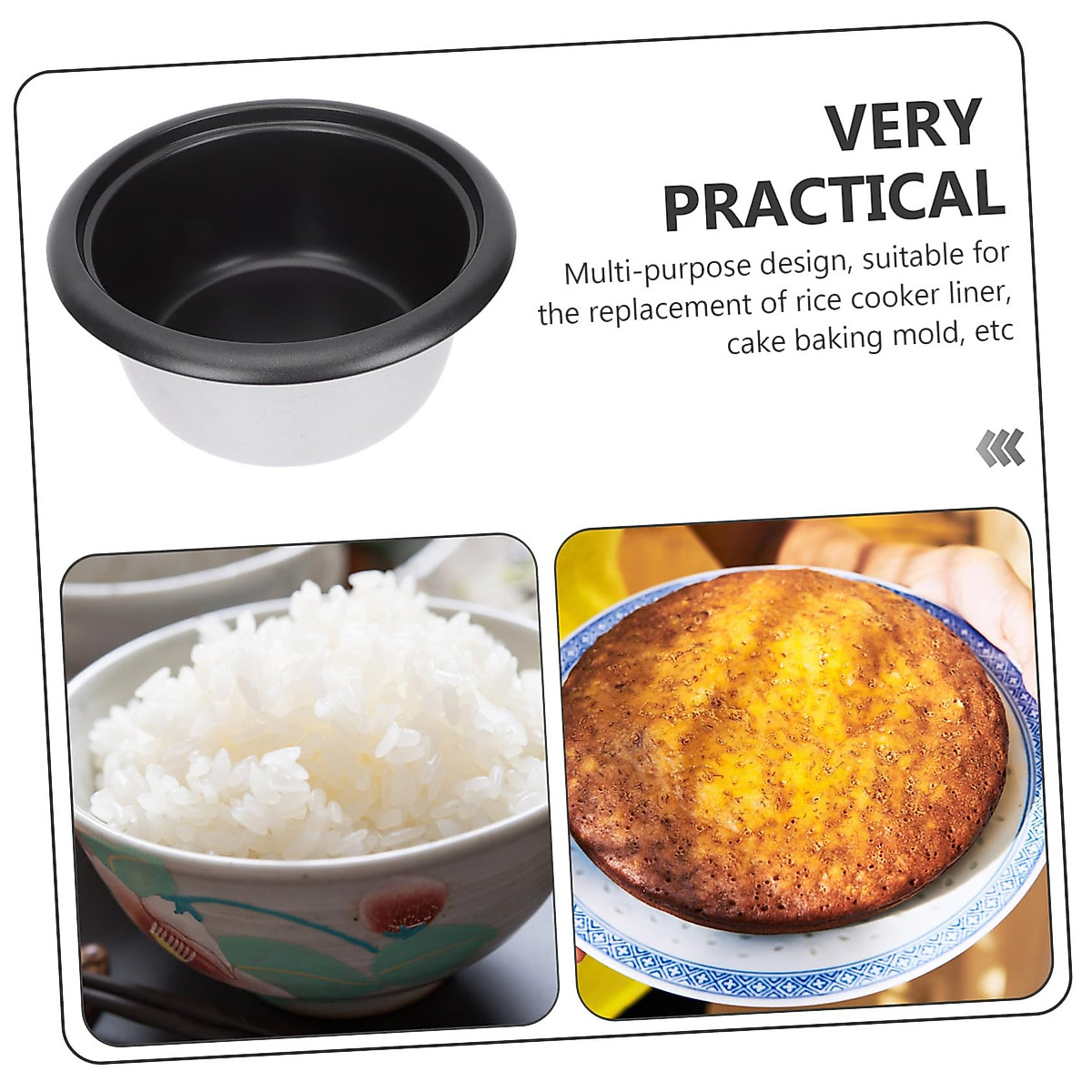Rice Cooker Liner Cooking Pot Rice Cooker Inner Pot Multi-use Pot Anti-stick Ricer Cooker Pot House Cooker Inner Pot Electric Cooker Accessories Household Cooker Inner Pot