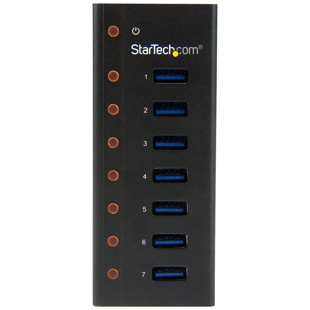StarTech.com 7 Port USB 3.0 Hub (5 Gbps) - Metal Enclosure - Desktop or Wall Mountable - Rugged & industrial Powered USB Expander and Splitter Hub (ST7300U3M)