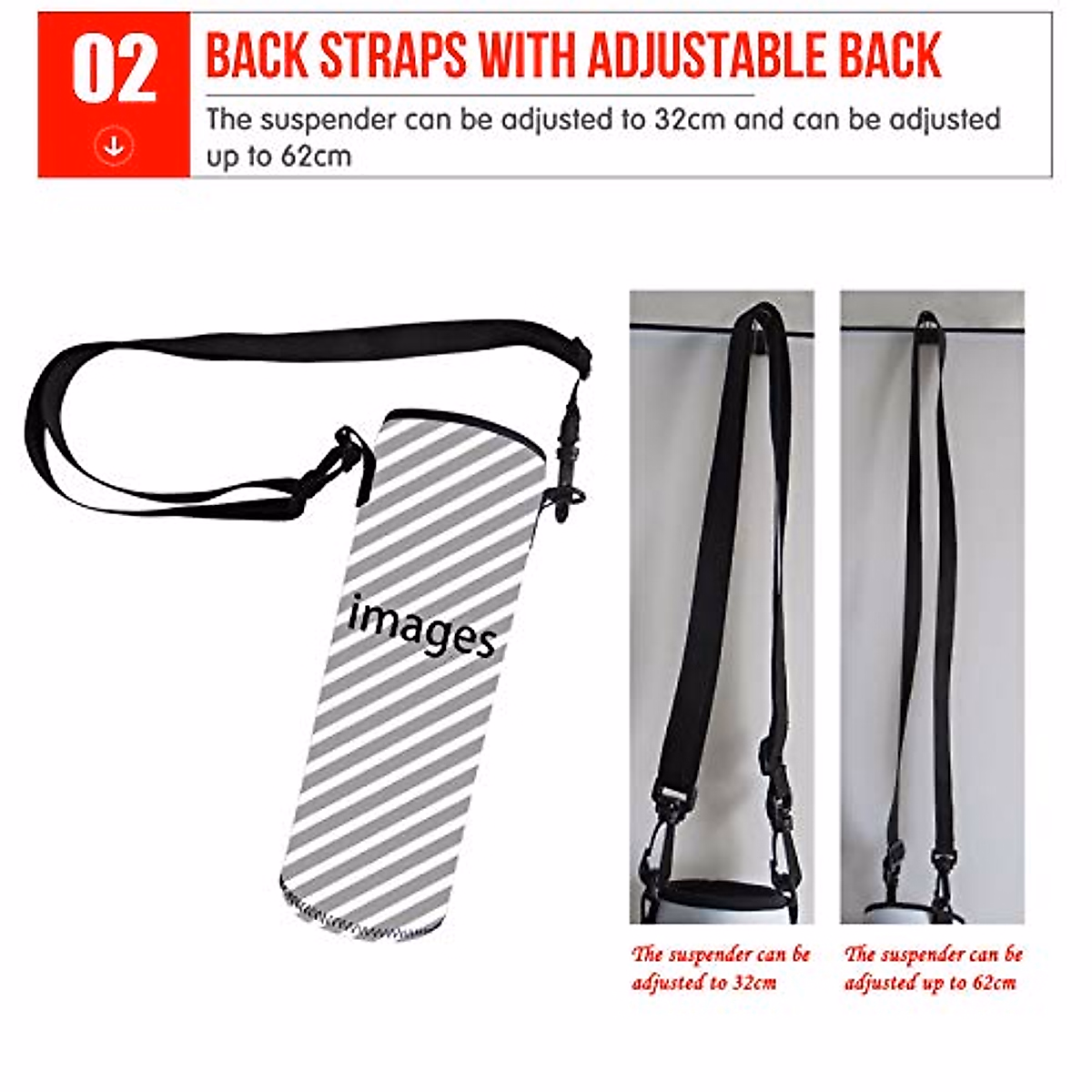 Aoopistc Animal Ladybug Water Bottle Sleeve Thermal Insulated Water Bottle Sling Case Bag Carrier Holder Durable Washable