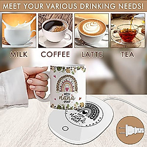 Nana Gifts, Nana Gifts for Mothers Day, Nana Gifts from Grandkids - Smart Warmer Thermostat Coaster with Mug, Grandma Birthday Gift, Beverage Warmer Maintain Temperature 120℉-140℉