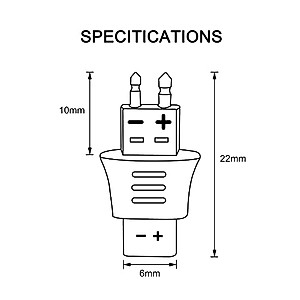 okcsc 0.78/0.75 Angled 2 Pin(Cable Side) Female Adapter Connected to FOSTEX TH900 MKII MK2 TH600 TH909(Headphone Side) Black