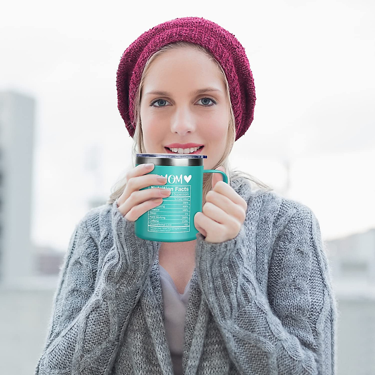 Birthday Gifts for Mom, Mother's Day Gifts from Daughter Son, New Mom Cool Great Best Funny Ideas Presents for Women, Insulated Stainless Reusable Tumbler Cup with Lid for Christmas Valentine's Day