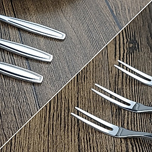 Pekky Stainless Steel Fruit Forks Mini Cake Forks, 12 Pieces