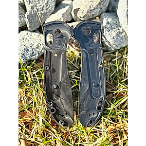 Generic Black Anodized Honeycomb Billet Aluminum Tritilian Design Scales Full Size Griptilian Custom Knife Handle, Knife Scales, EDC