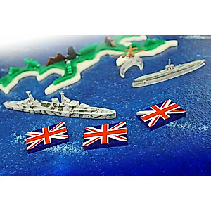 LITKO World War Two Miniature Wargame Flag Tokens | Historical Game Pieces | Compatible with Bolt Action and Flames of War | 10 Pack (United Kingdom)