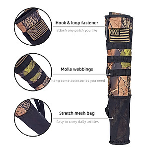 RZAHUAHU Archery Arrow Quiver for Arrows Holder Adjustable Hip and Back Bow Hunting and Target Practicing Accessories with Molle Tactical System for Kids and Adults Shooting Storage Arrow Bags