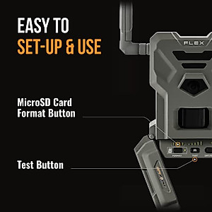 SPYPOINT Flex Dual-Sim Cellular Trail Camera 33MP Photos 1080p Videos with Sound and On-Demand Photo/Video Requests - GPS Enabled with Bundle Options (1 PK, Classic Bundle)