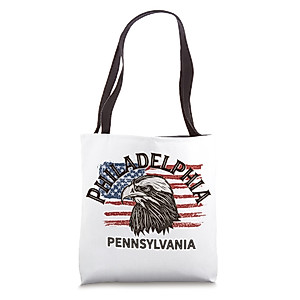 Retro Eagle USA Flag Pennsylvania - Vintage Philadelphia Tote Bag