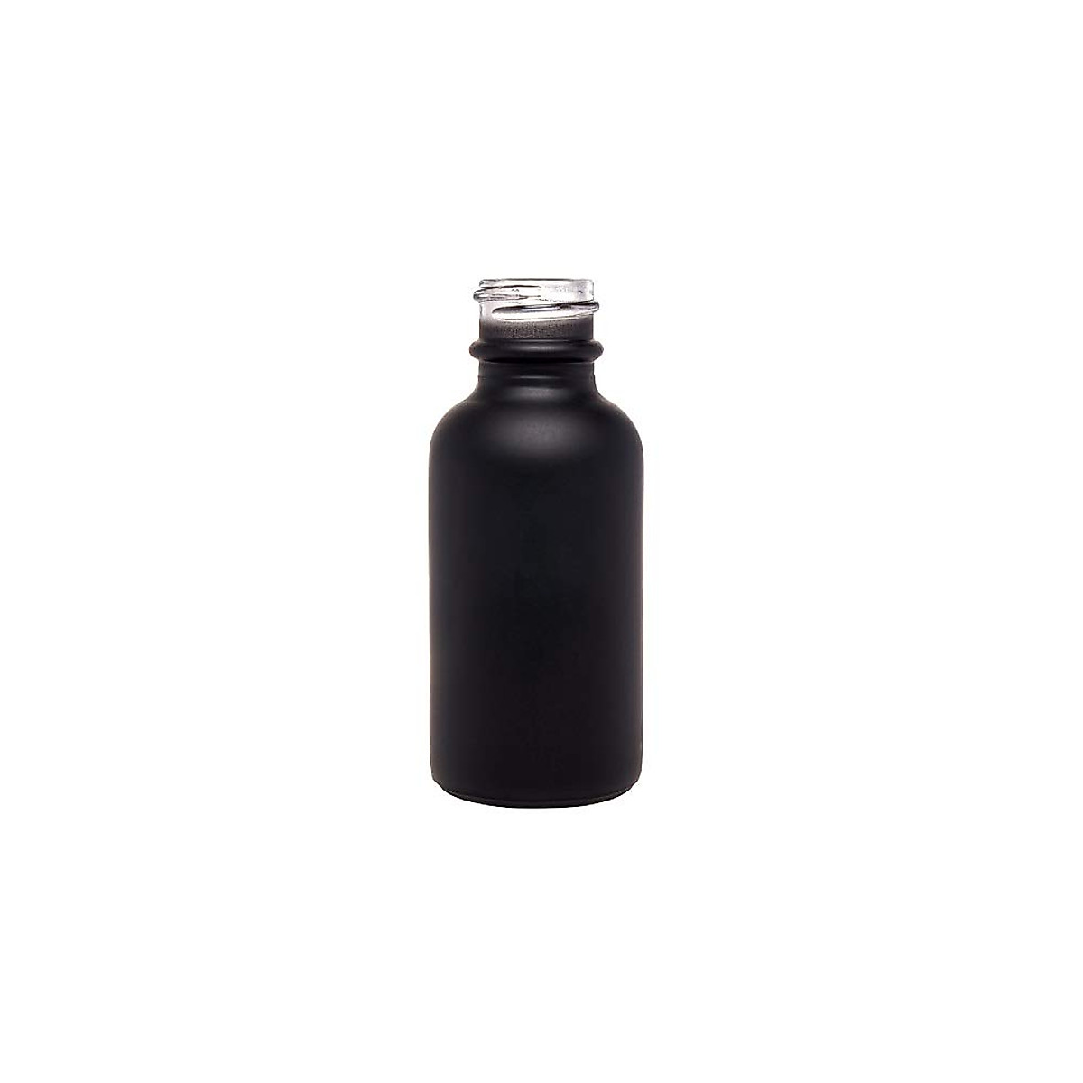 12 Pack Black Coated Boston Round Essential Oils Aromatherapy Glass Bottles Jar With Black dropper cap, 1oz