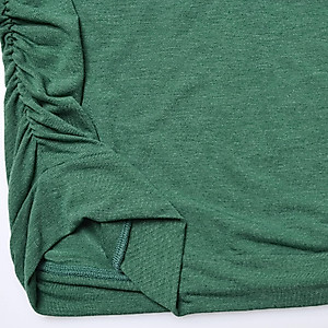 GINKANA Maternity Long Sleeve Shirt Lapel Zipper Casual Lightweight Maternity Top Shirts with Pockets,Green,S