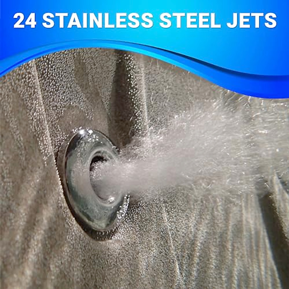 AquaLife Inland™ 5-6 Person 24-Jet Lounger Hot Tub with LED Lighting, Digital Control, Insulated Cover