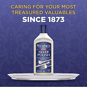 Wright's Silver Cleaner and Polish - 7 Ounce (2 Pack) Ammonia-Free - Use on Silver, Jewelry, Antique Silver