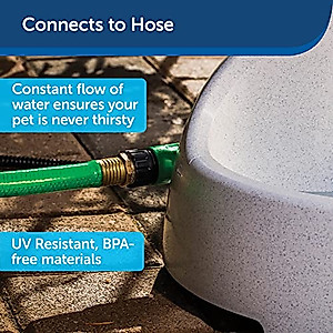 PetSafe Drinkwell Everflow Indoor/Outdoor Dog and Cat Water Fountain, Pet Drinking Fountain, 192 oz. Water Capacity Gray