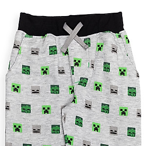 Minecraft Mobs Little Boys Fleece 2 Pack Jogger Pants Black/Green/Grey 5