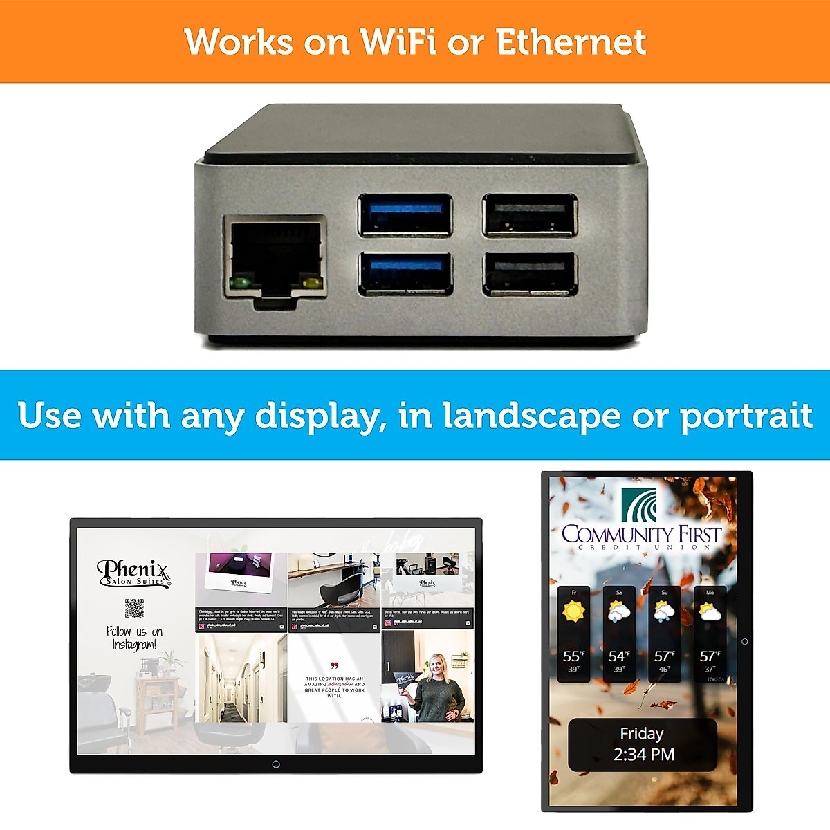 SmartSign2go Lite Digital Signage UltraHD 4k Media Player with Easy-to-Use Cloud-Based Software (Includes 2-Week Free Software Trial)